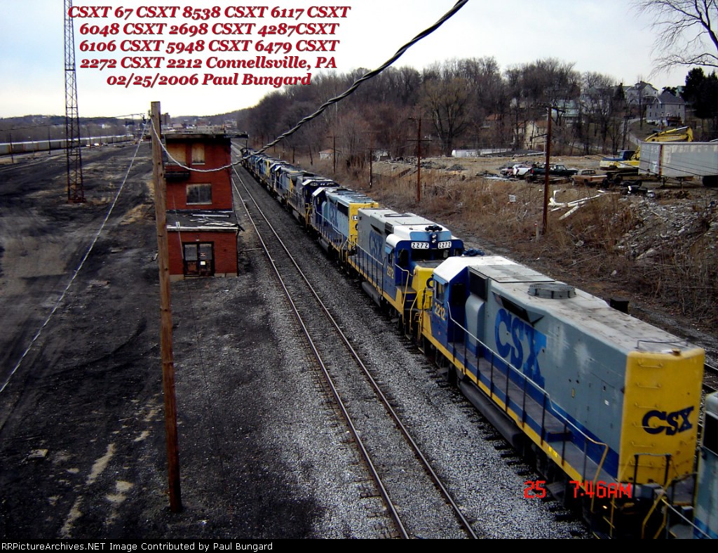 CSX 67 AC44CW CSXT 8538S D50 CSXT 6117 GP40-2 CSXT 6048 GP40-2 CSXT 2698 GP38-2 CSXT 4287 GP39 ...